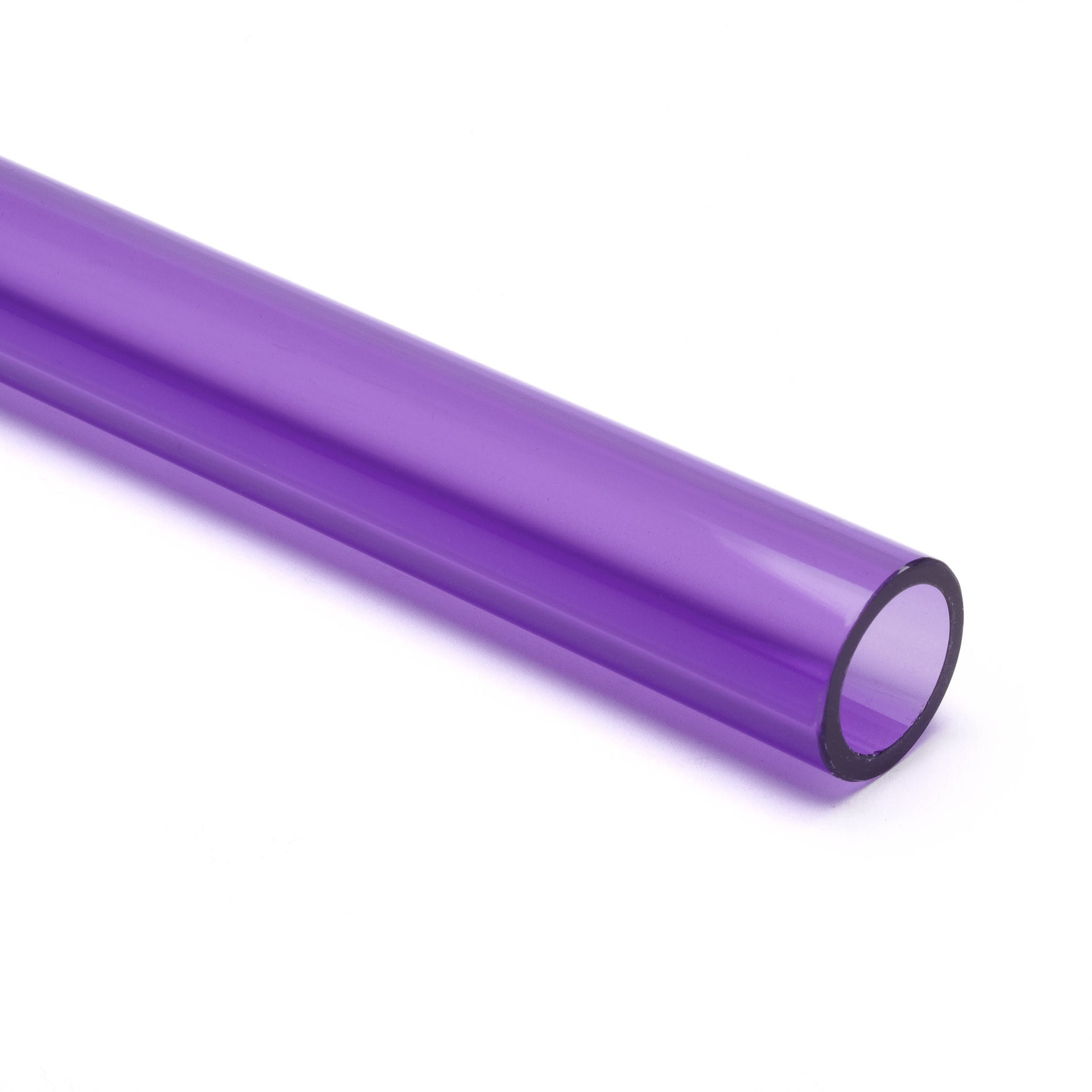 Purple Transparent Acrylic Round Tube | Canal Plastics Center