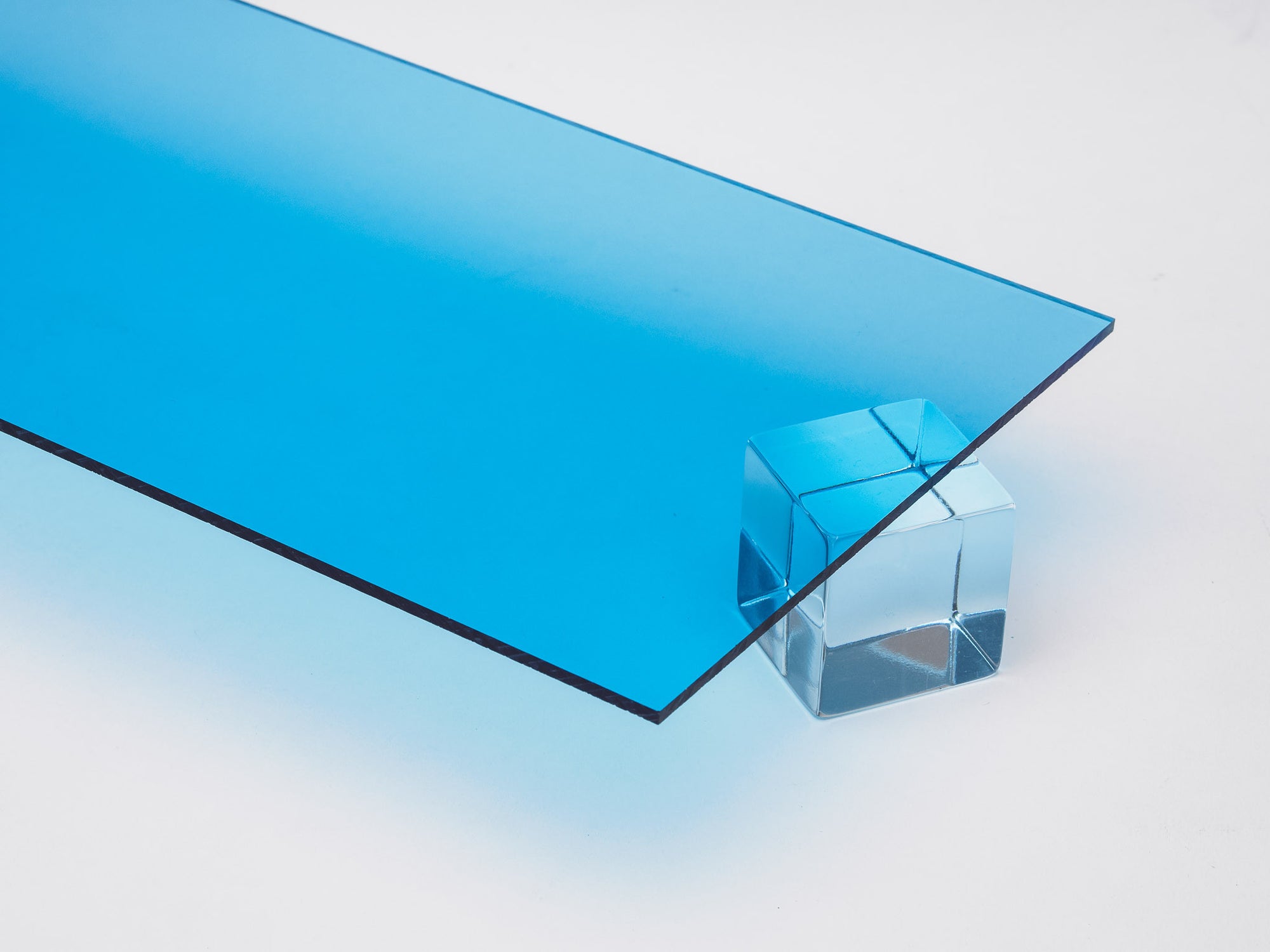 Light Blue Transparent Acrylic Plexiglass Sheet | Canal Plastics Center