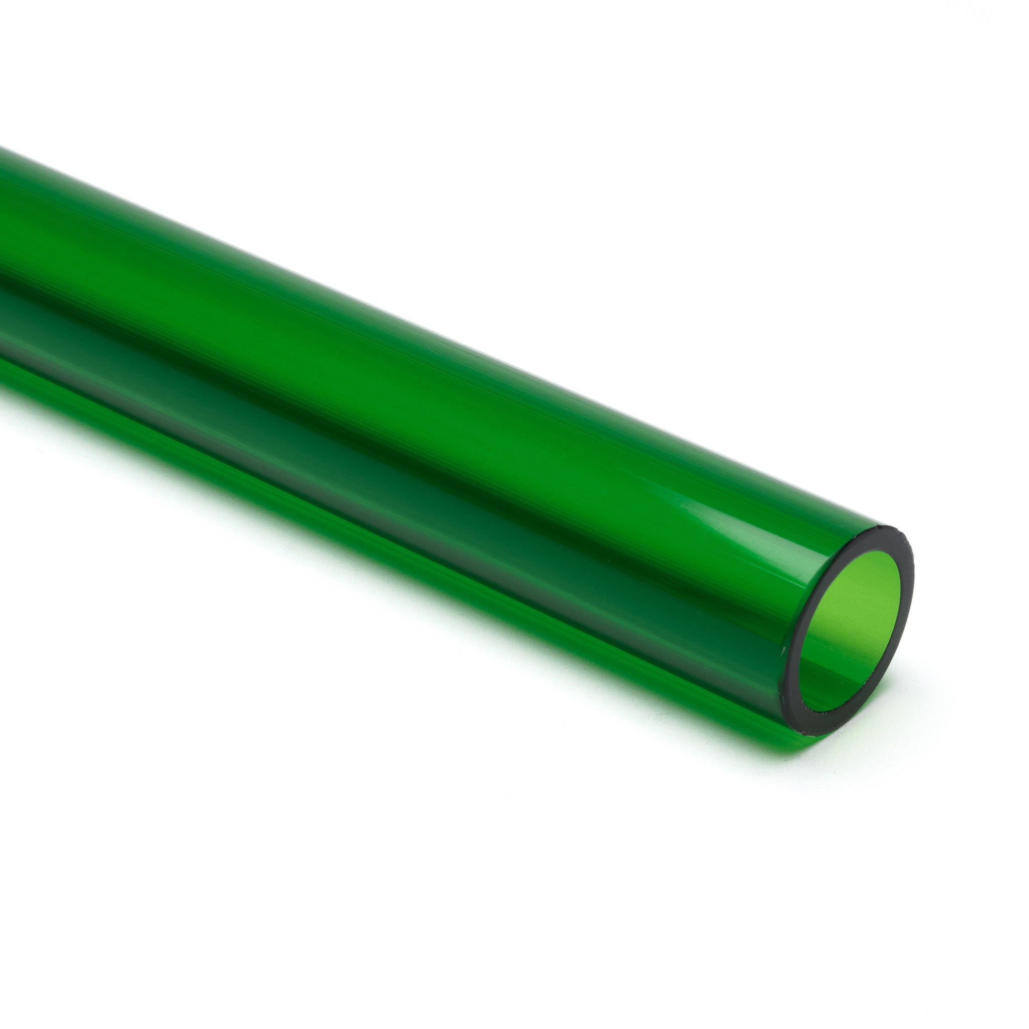 Green Transparent Acrylic Round Tube | Canal Plastics Center