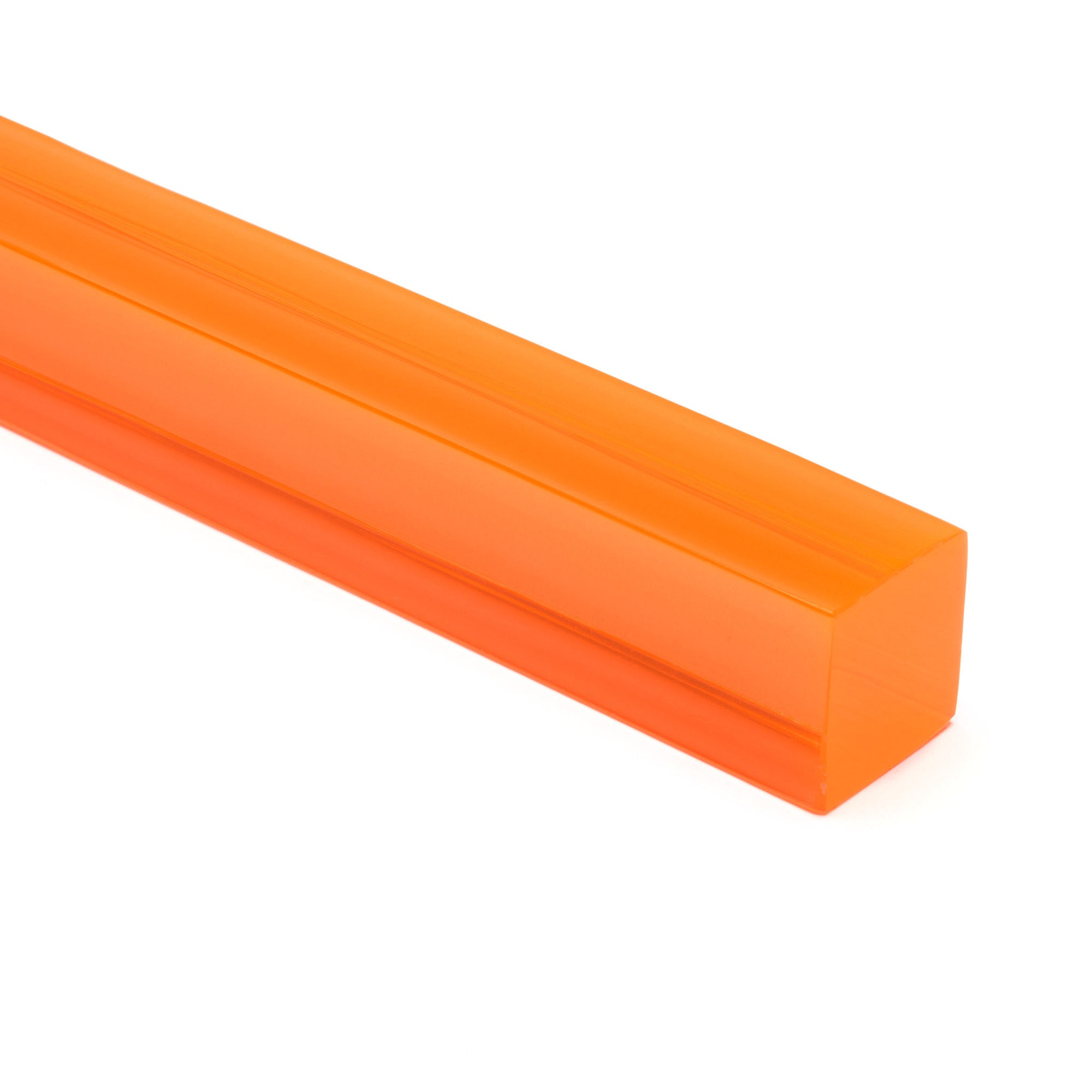 Orange Fluorescent Acrylic Square Rod | Canal Plastics Center