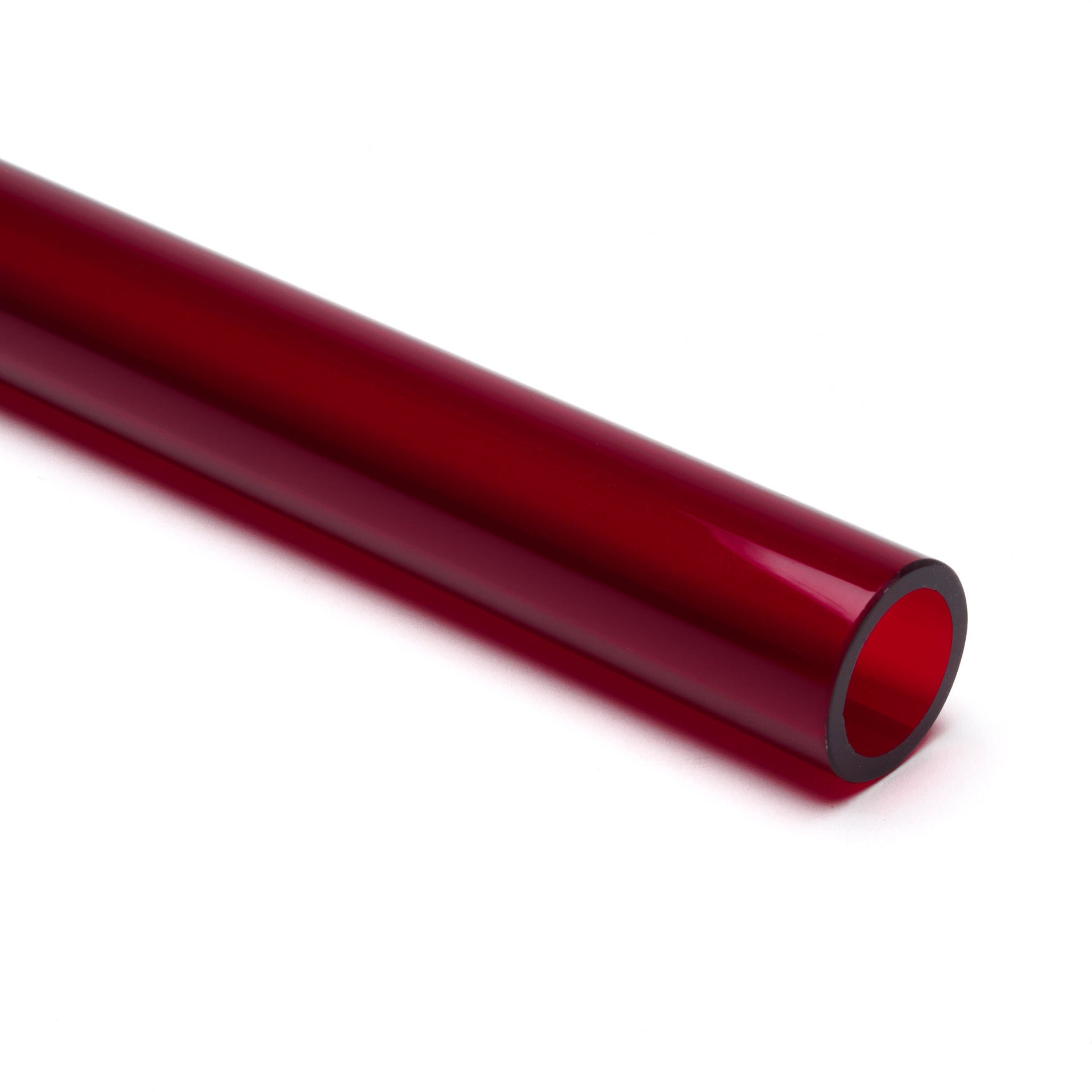 Red Transparent Acrylic Round Tube | Canal Plastics Center