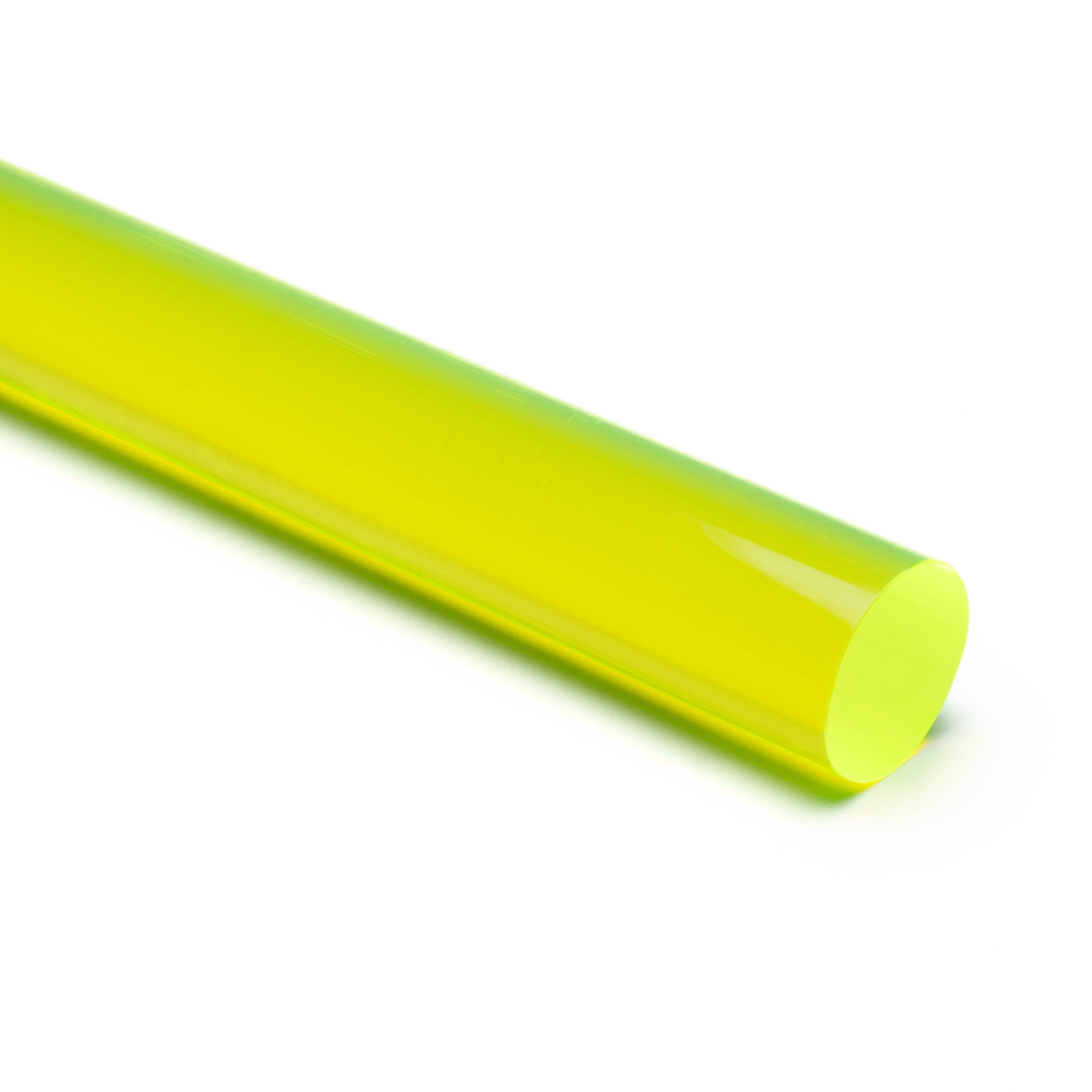 Green Fluorescent Acrylic Round Rod | Canal Plastics Center