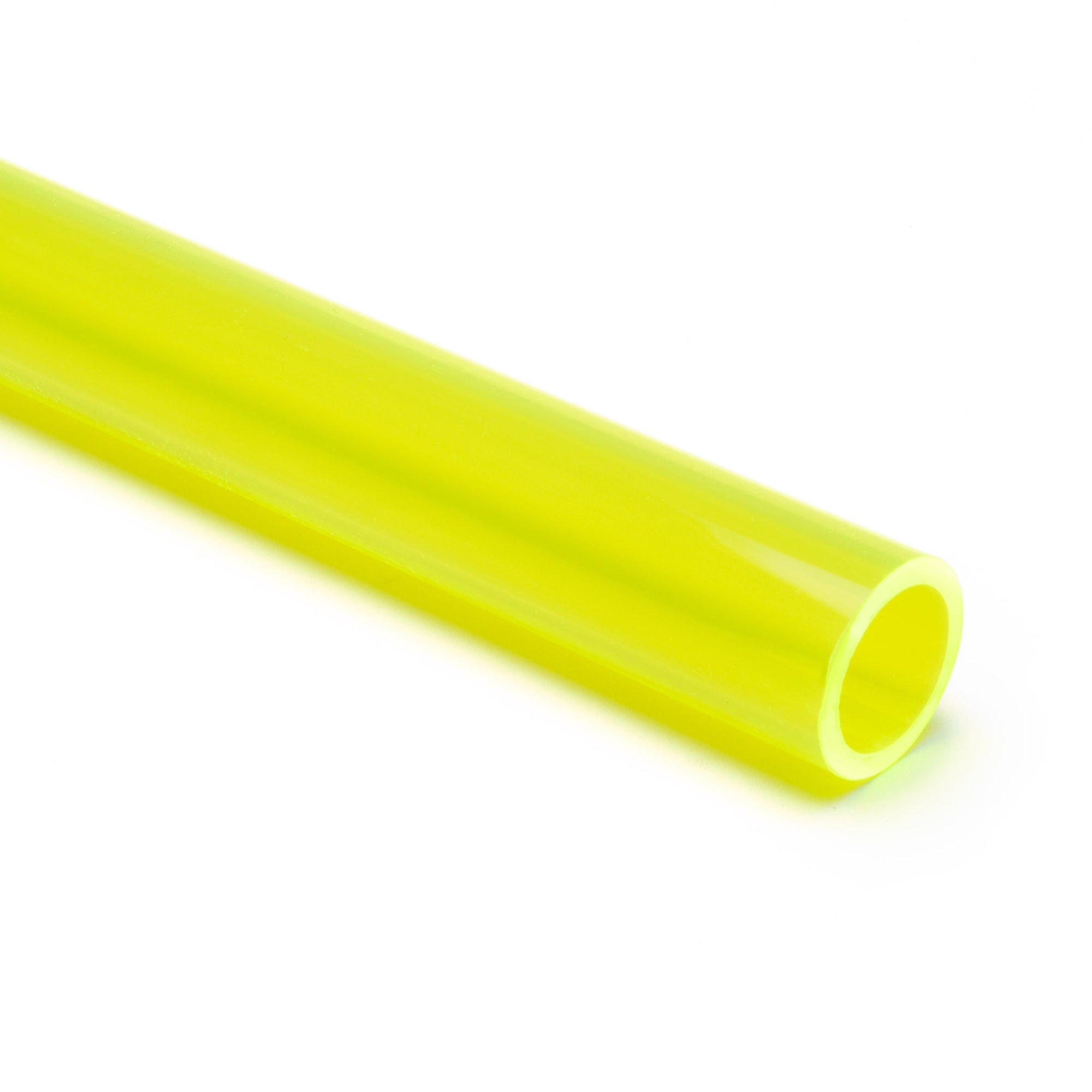 Green Fluorescent Acrylic Round Tube | Canal Plastics Center