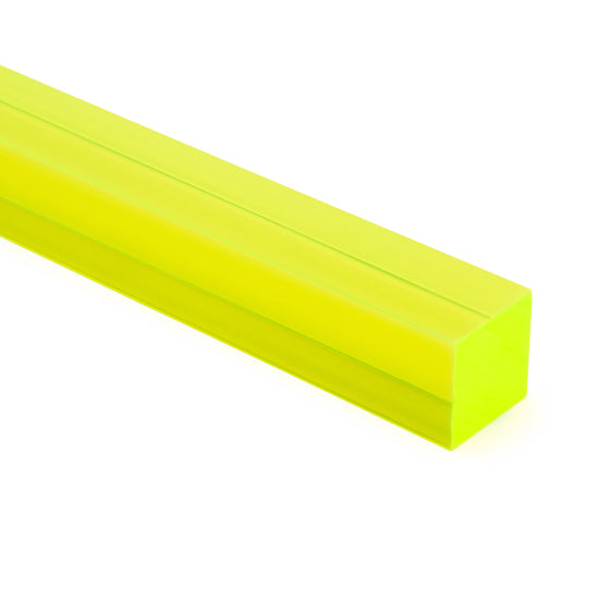 Green Fluorescent Acrylic Square Rod | Canal Plastics Center