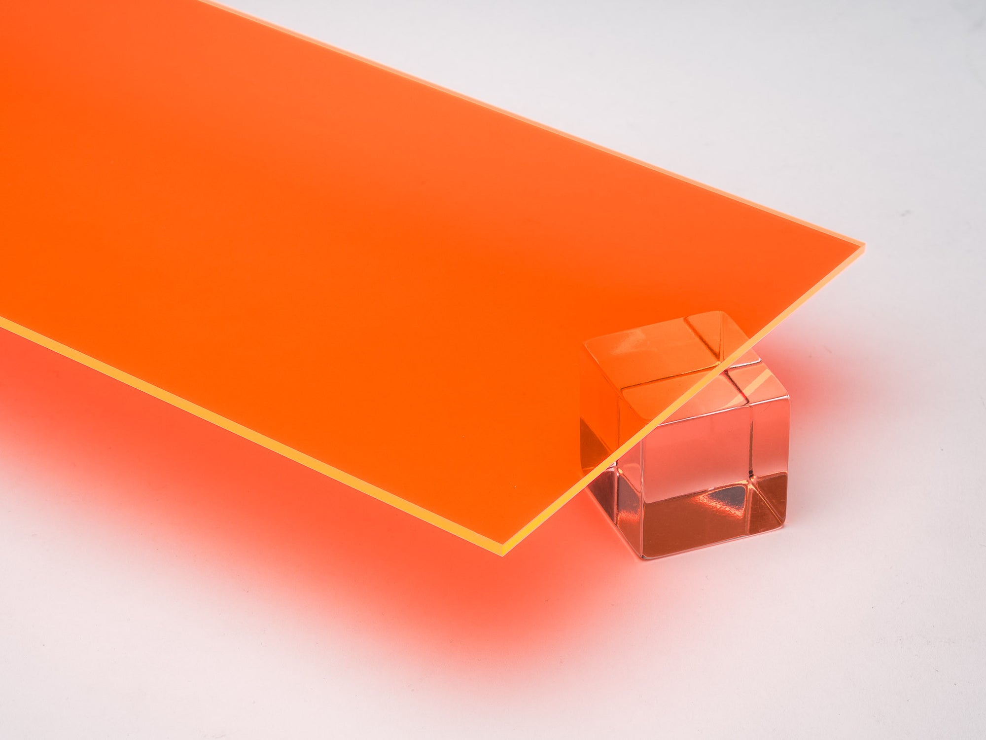 Orange Fluorescent Acrylic Plexiglass Sheet | Canal Plastics Center