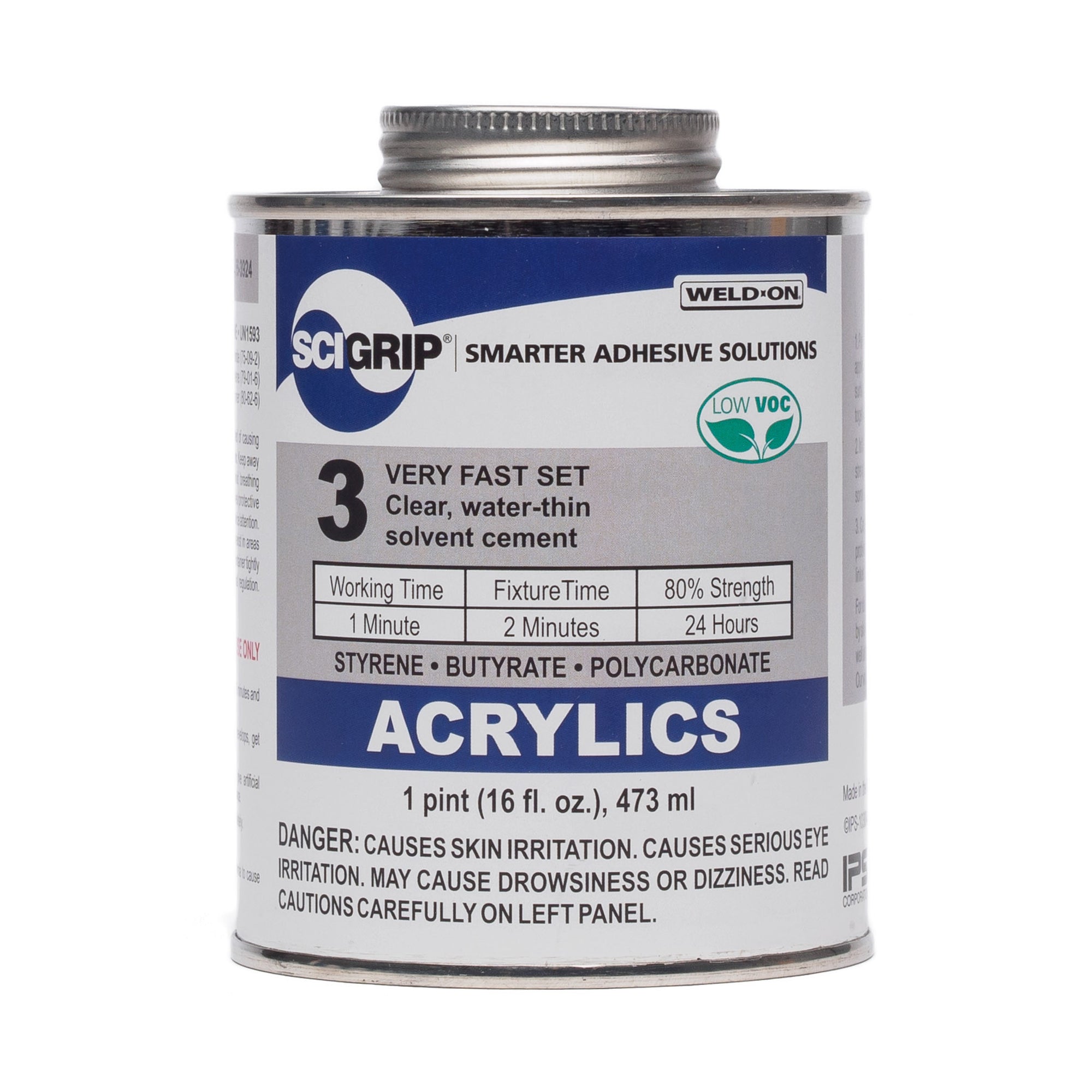 IPS Sci-Grip 3 Acrylic Solvent Cement | Canal Plastics Center