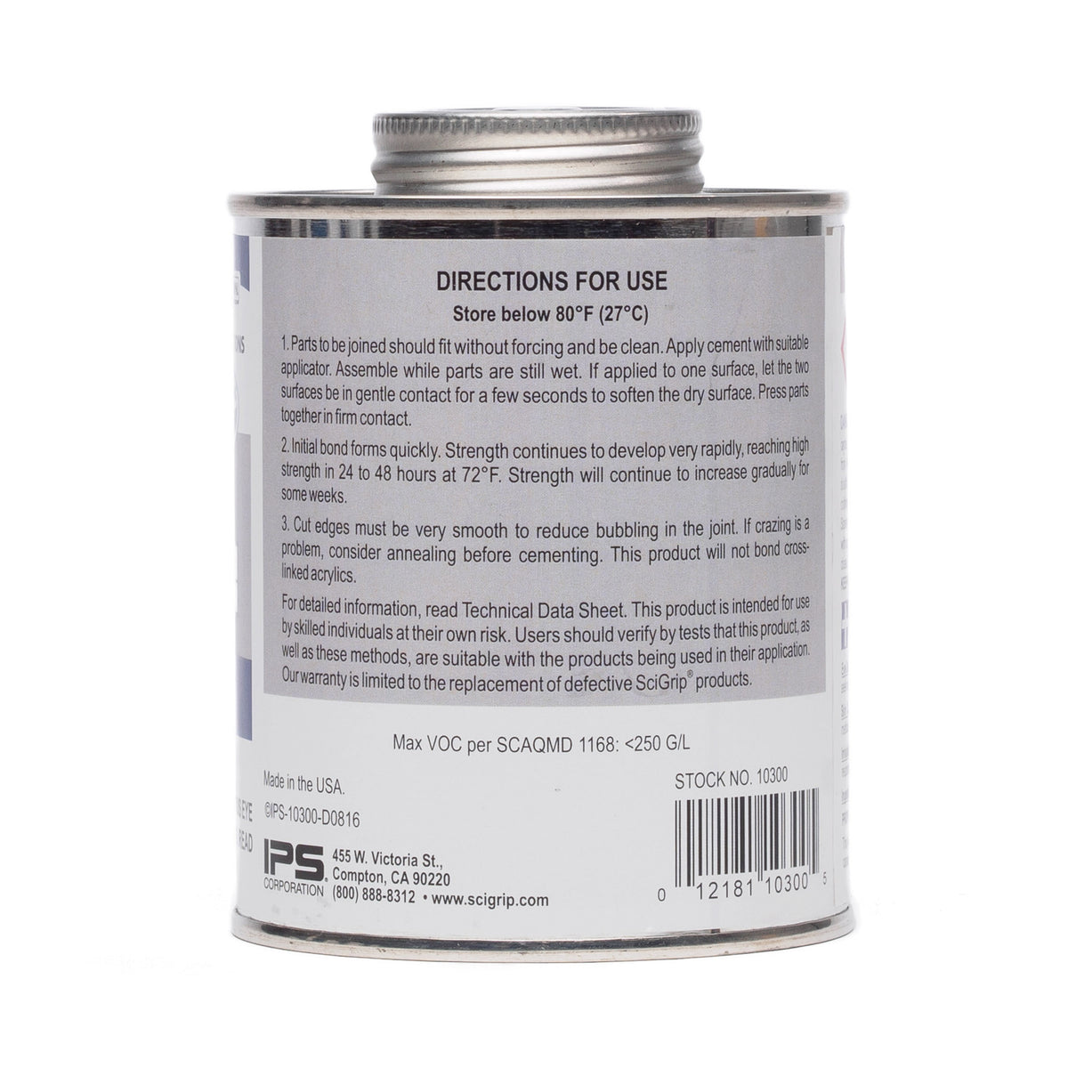 IPS Sci-Grip 3 Acrylic Solvent Cement | Canal Plastics Center