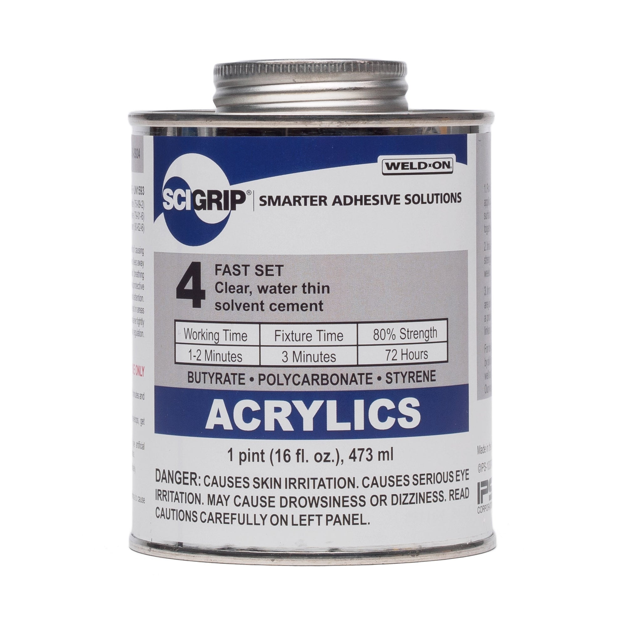 IPS Sci-Grip 4 Acrylic Solvent Cement | Canal Plastics Center