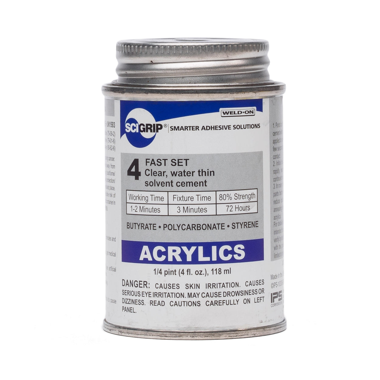 IPS Sci-Grip 4 Acrylic Solvent Cement | Canal Plastics Center